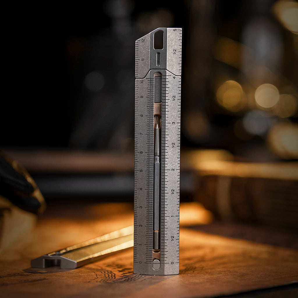 Mix 3.0: Titanium EDC Versatile Ruler – Titaner